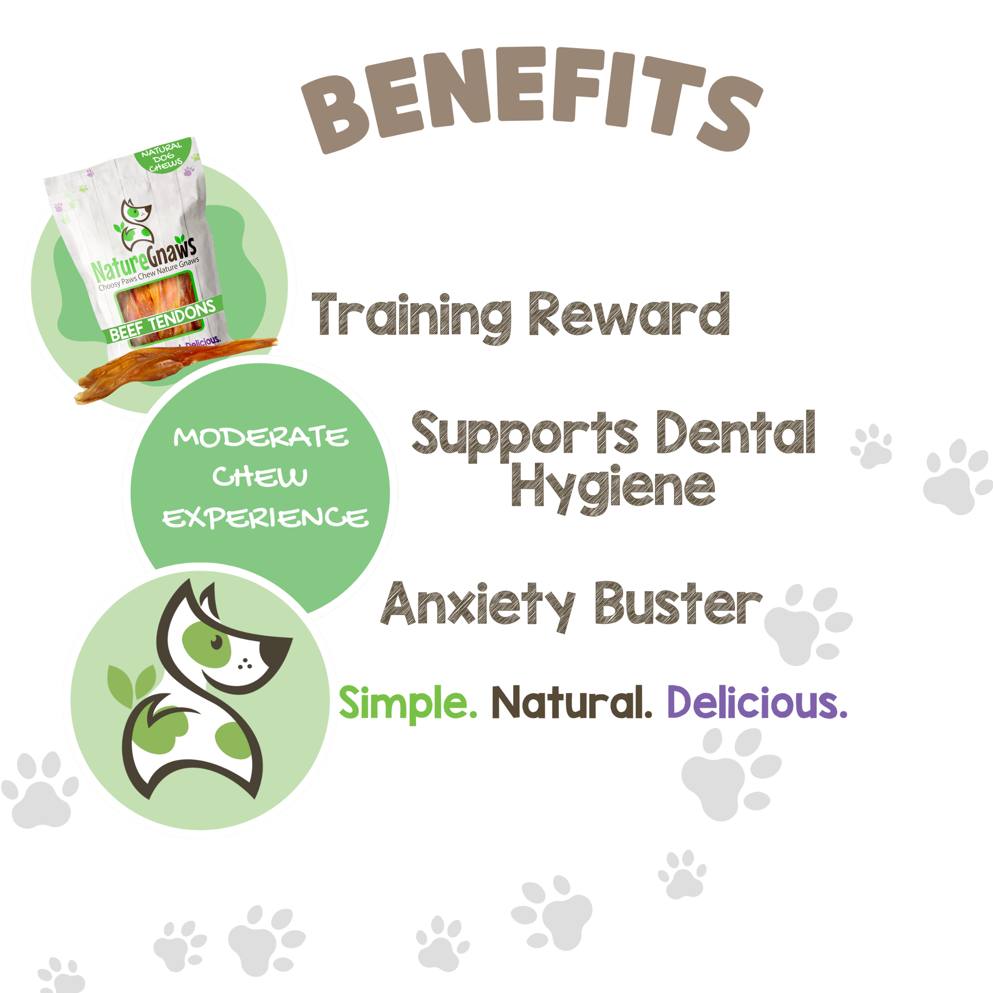 7-11" Beef Paddywack Tendons for Dogs | Natural Dog Chew Treats ...